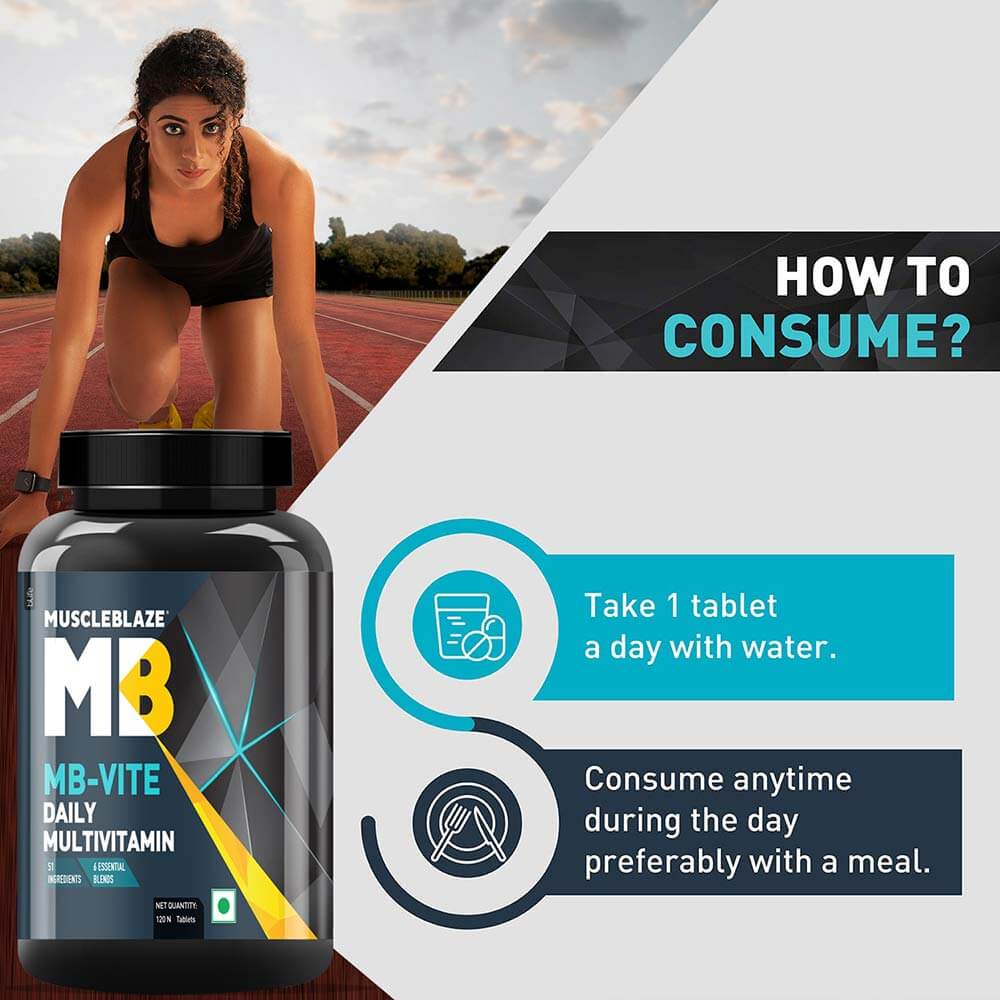 MuscleBlaze MB-VITE Multivitamin Immunity Booster - 120 Tablets