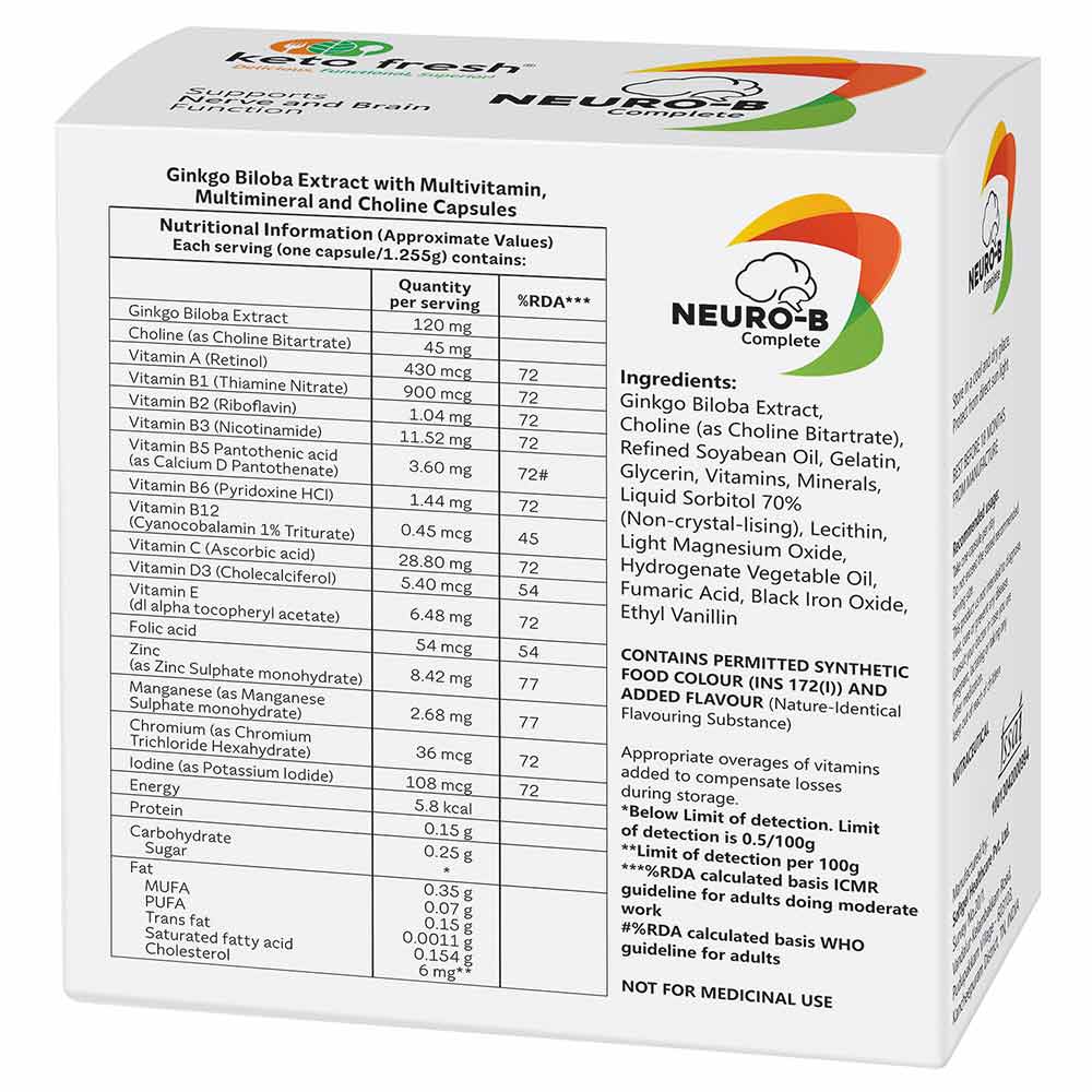 Keto Fresh Neuro-B Complete, 60 capsules at Best Price in India | https ...