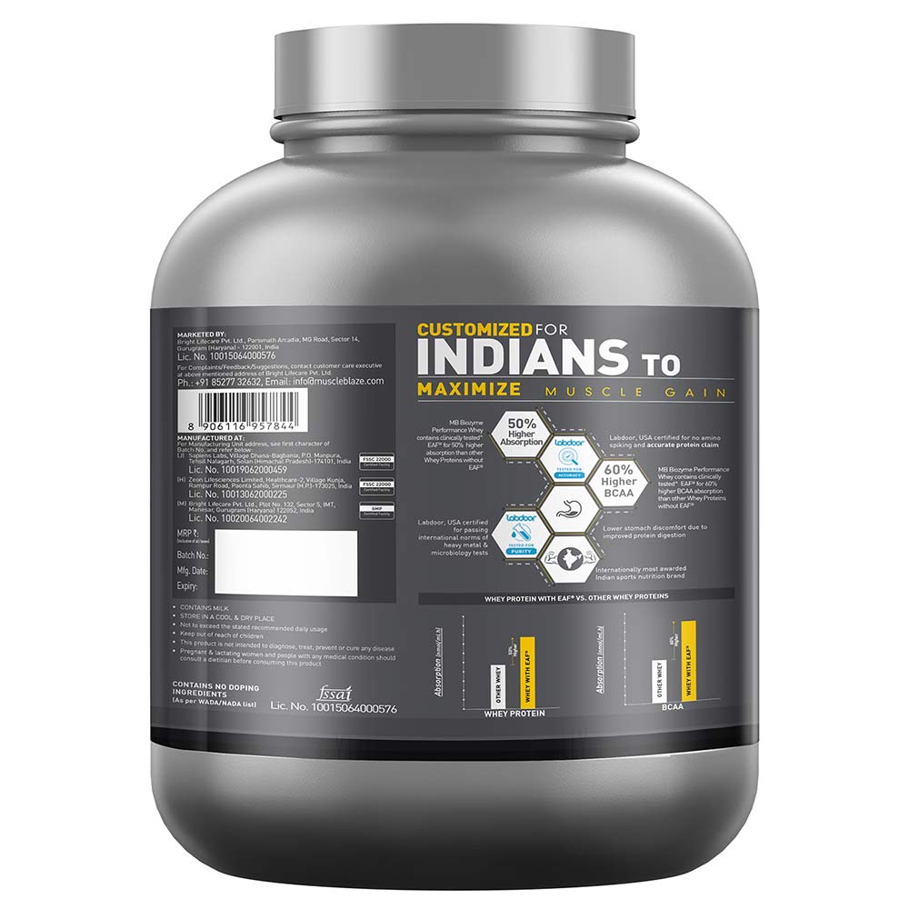 Biozyme Performance Whey Protein 4.4 lb Blue Tokai Coffee