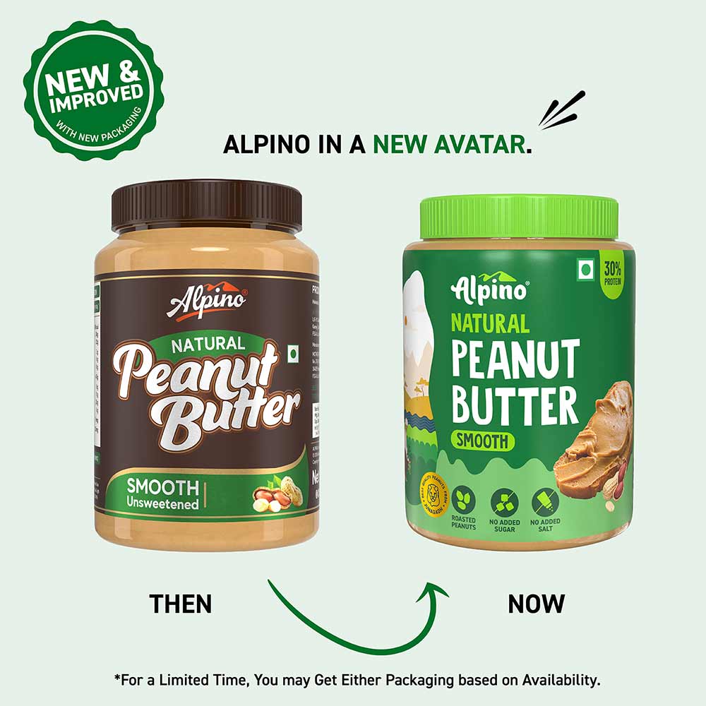 Alpino Peanut Butter Natural (Pack of 2), 1 kg Smooth online in India ...